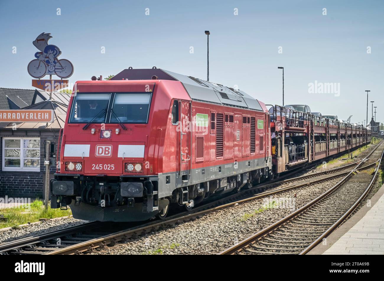 Zug, Bahnhof, Verladung, Autos, Autozug, Sylt-Shuttle, Westerland, Sylt ...