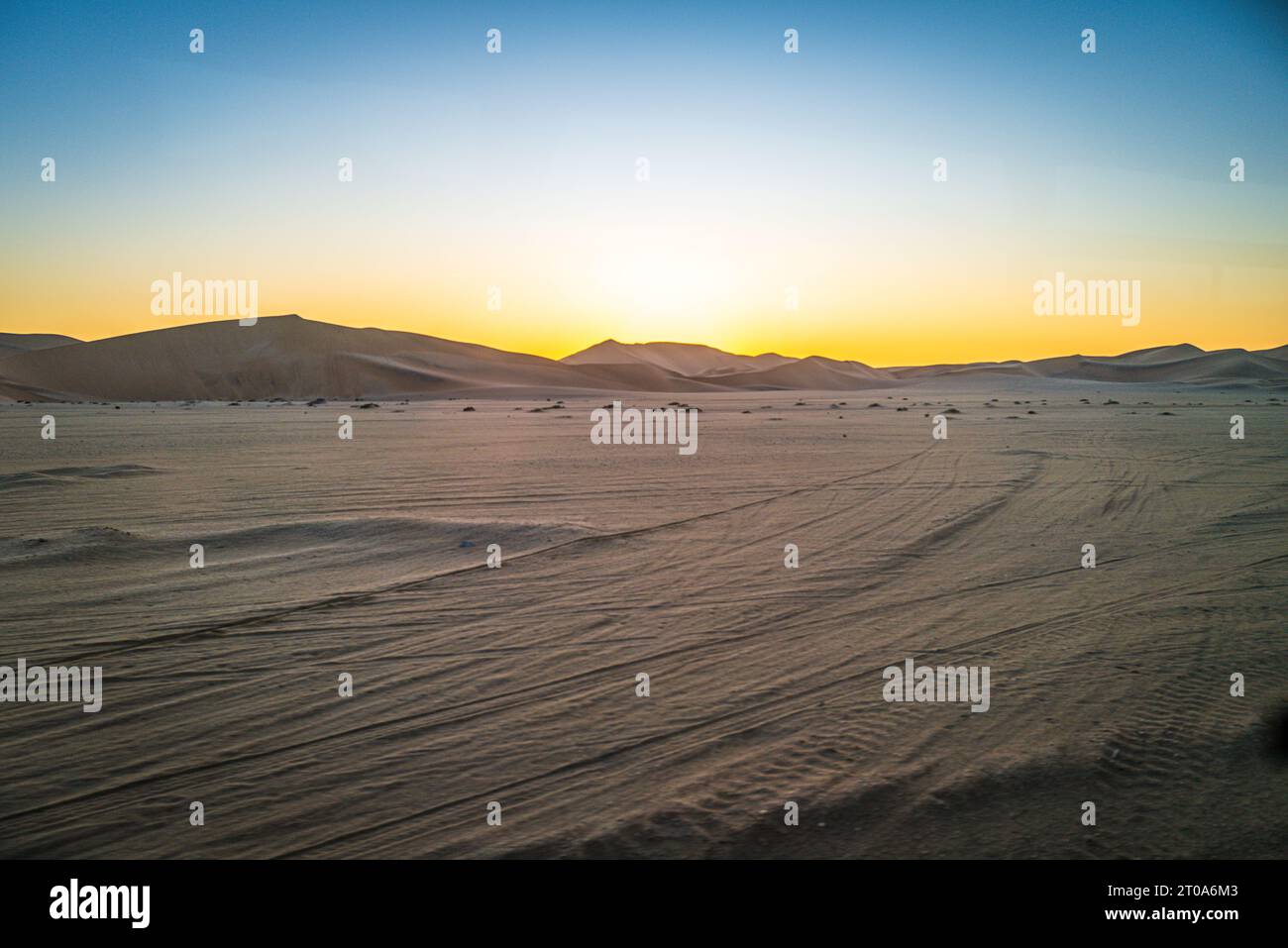 Tracks at sunset in namibia hi-res stock photography and images - Alamy