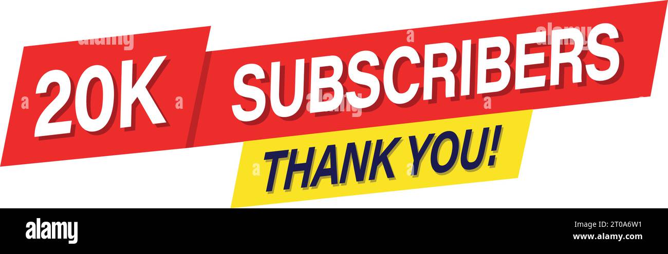 20k Subscribers Thank You Vector Transparent Stock Vector Image & Art ...