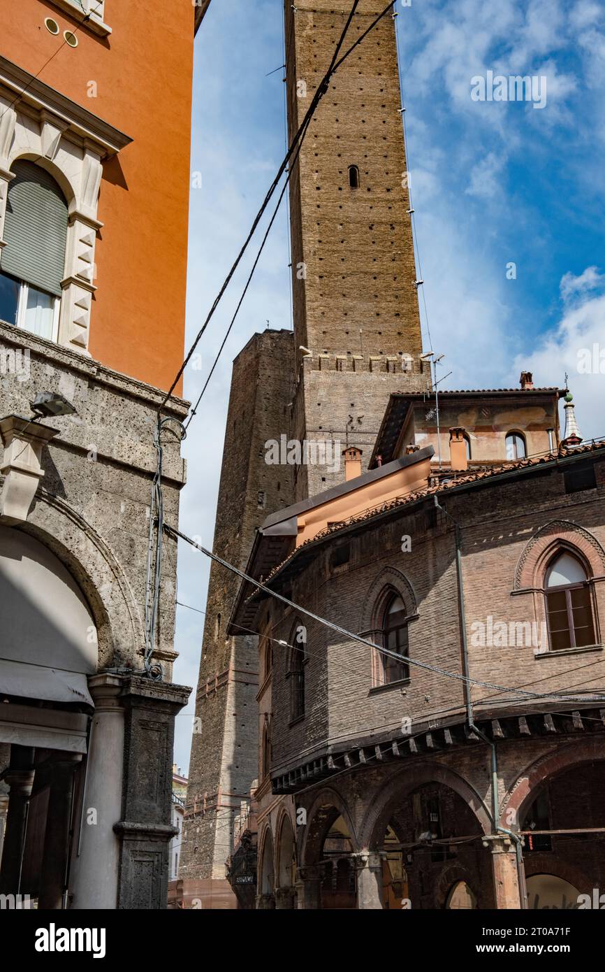 Bologna in Emilia-Romagna in Northern Italy Sept 2023 The Two Towers ...
