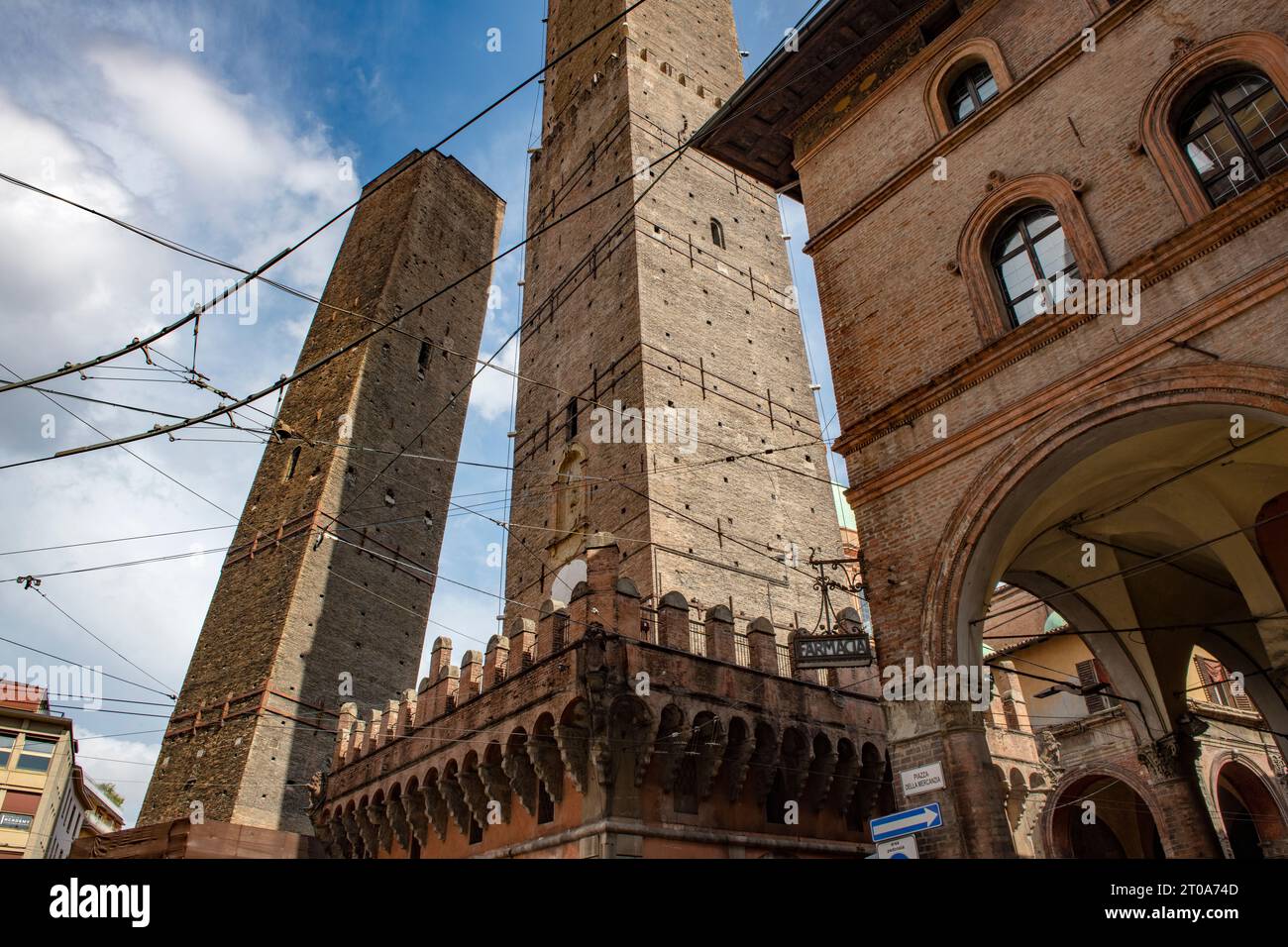 Bologna in Emilia-Romagna in Northern Italy Sept 2023 The Two Towers ...