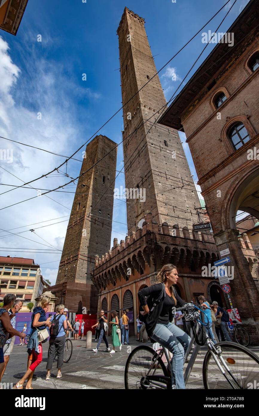 Bologna in Emilia-Romagna in Northern Italy Sept 2023 The Two Towers ...