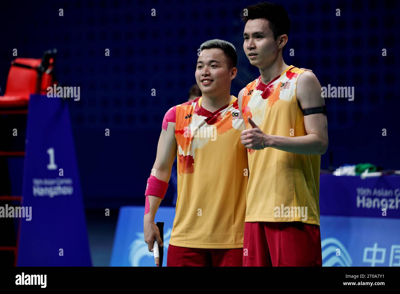 Hangzhou, China's Zhejiang Province. 5th Oct, 2023. Aaron Chia Teng ...