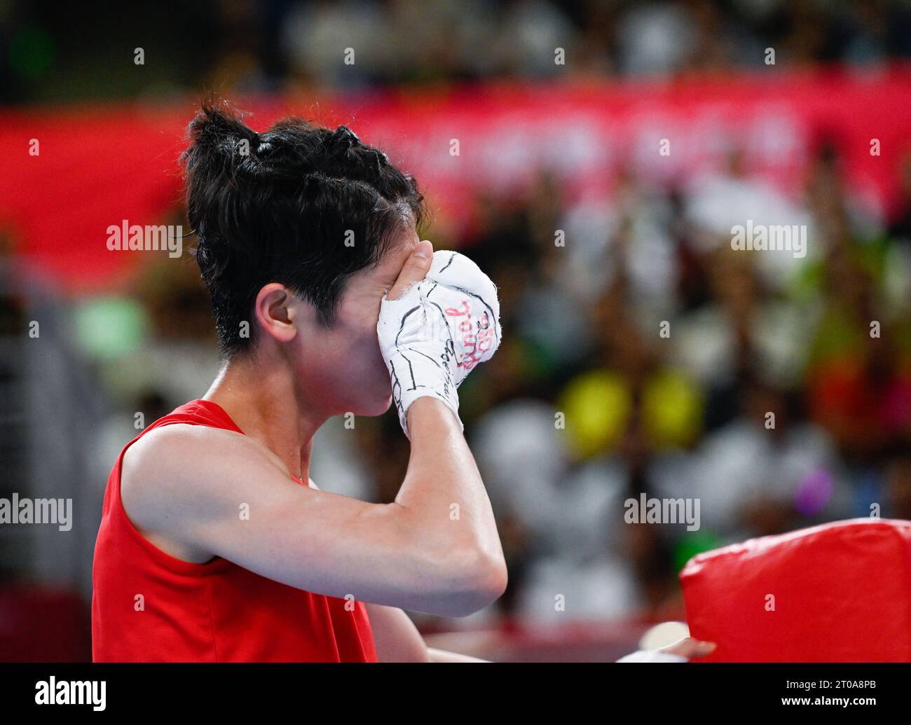 Hangzhou, China's Zhejiang Province. 5th Oct, 2023. Lin Yu Ting of ...