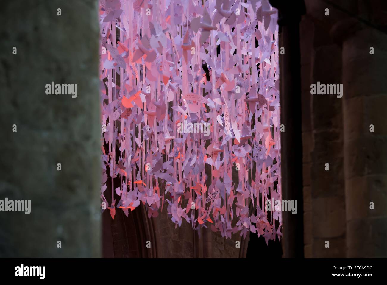 Chichester, West Sussex, UK. Sculptor Peter Walker's Peace Doves, a new ...