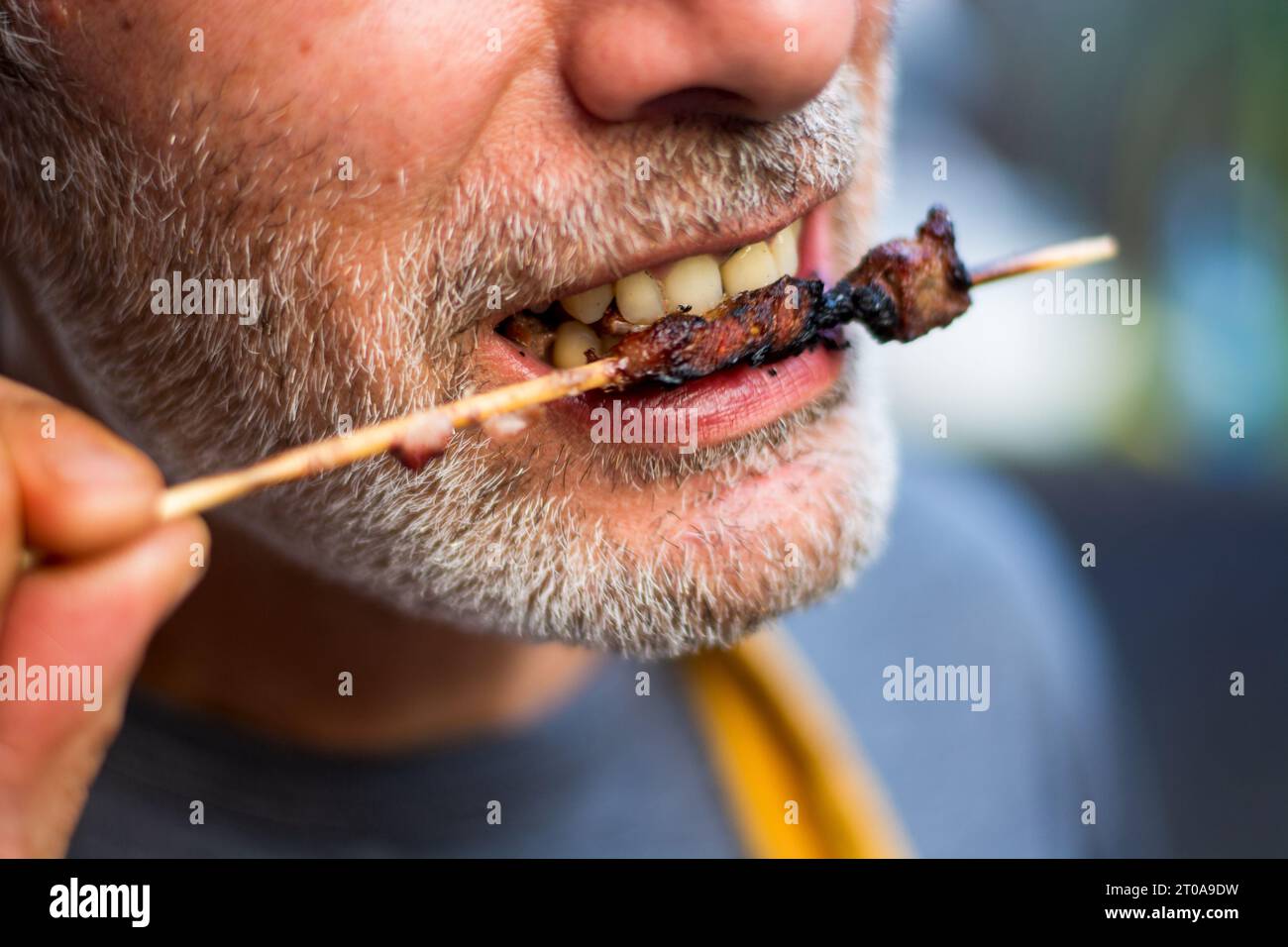 happy mouths eating together on a special group occasion Stock Photo ...