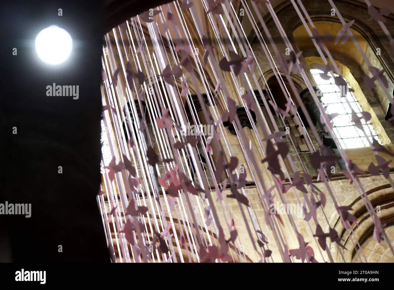 Chichester, West Sussex, UK. Sculptor Peter Walker's Peace Doves, a new ...