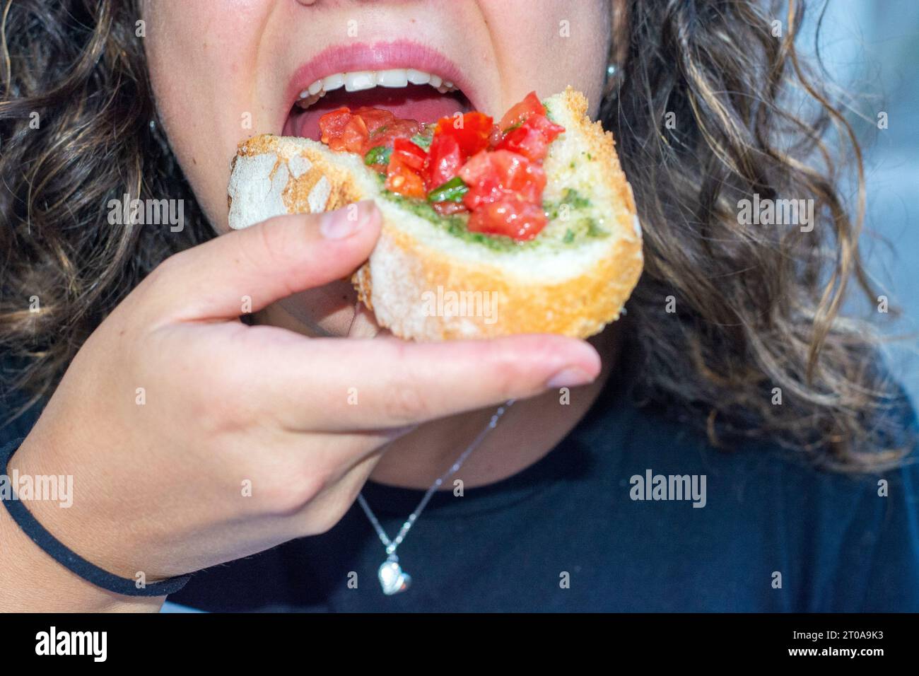 happy mouths eating together on a special group occasion Stock Photo ...