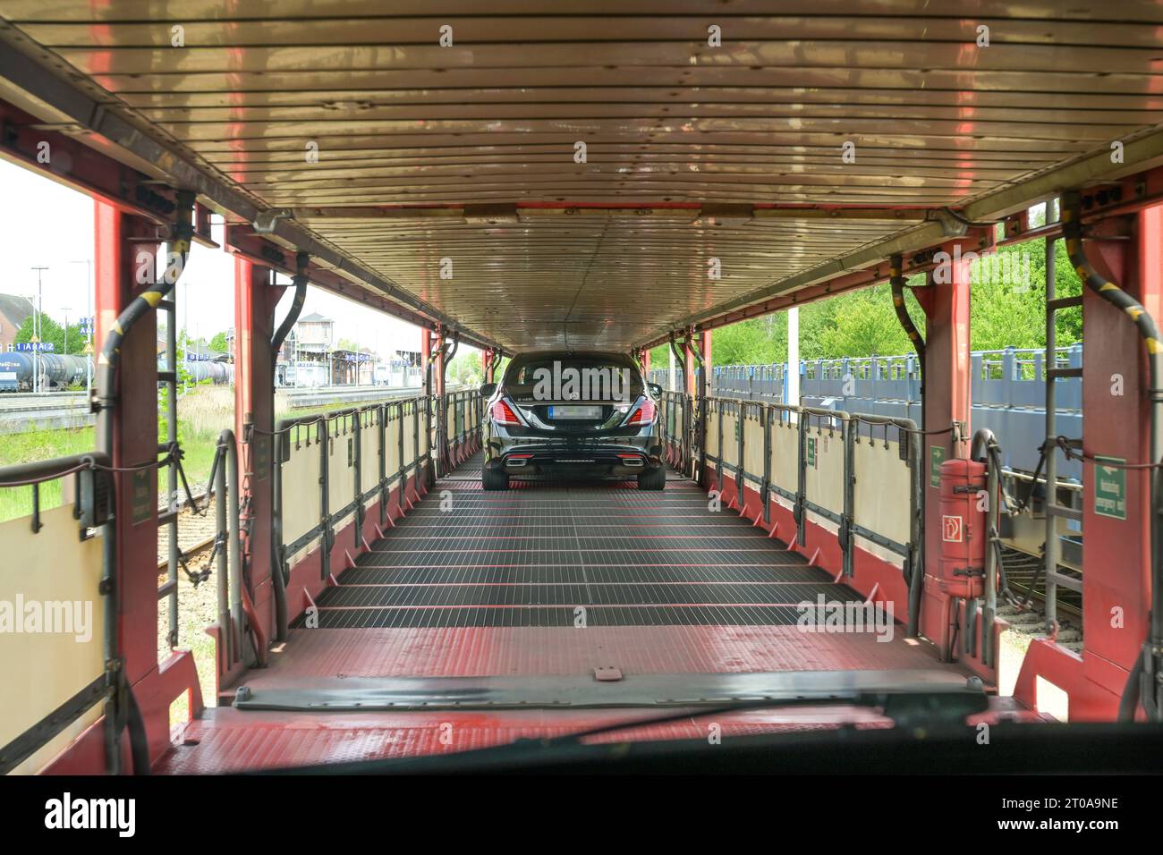 Autos, Autozug, Sylt-Shuttle, Niebüll, Schleswig-Holstein, Deutschland ...