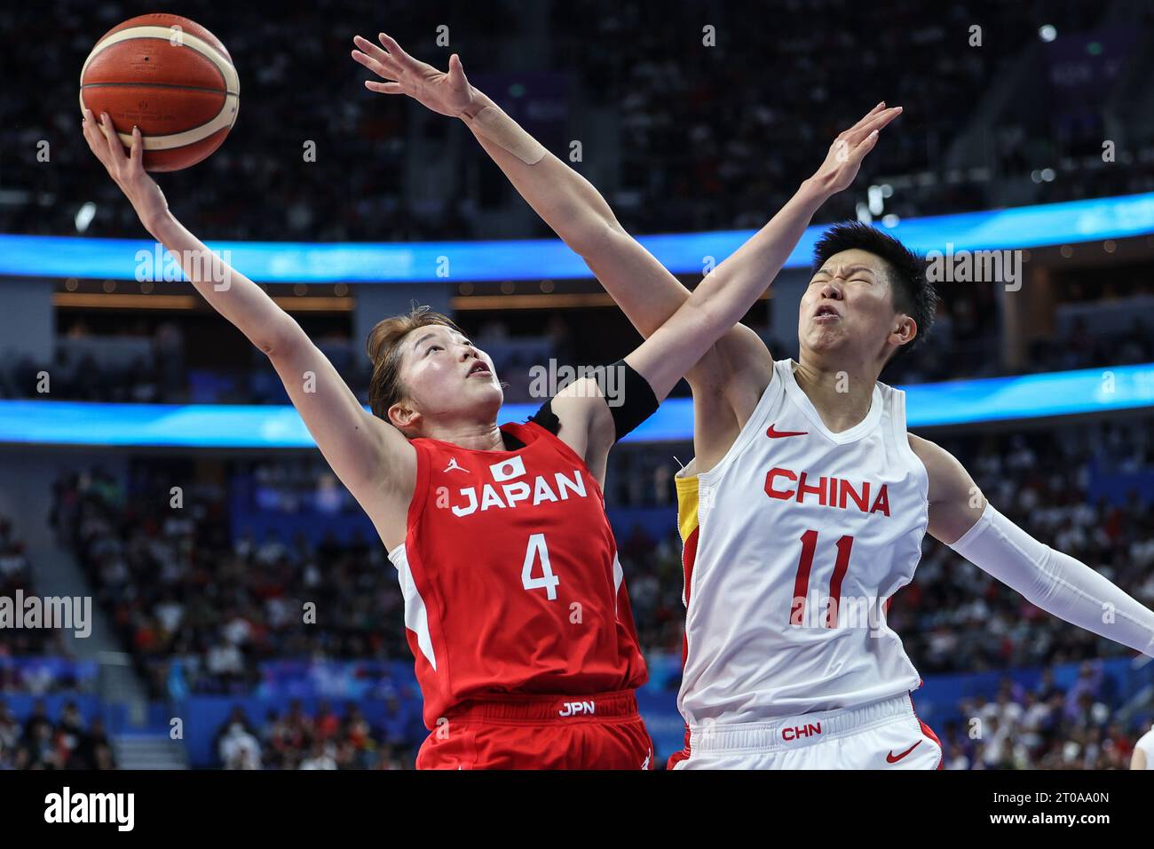 Hangzhou, China's Zhejiang Province. 5th Oct, 2023. Kawai Mai (L) of ...