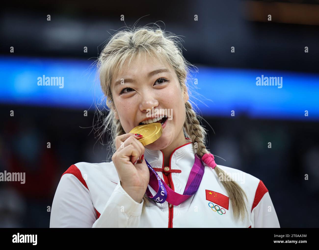 Hangzhou, China's Zhejiang Province. 5th Oct, 2023. Li Meng of China ...