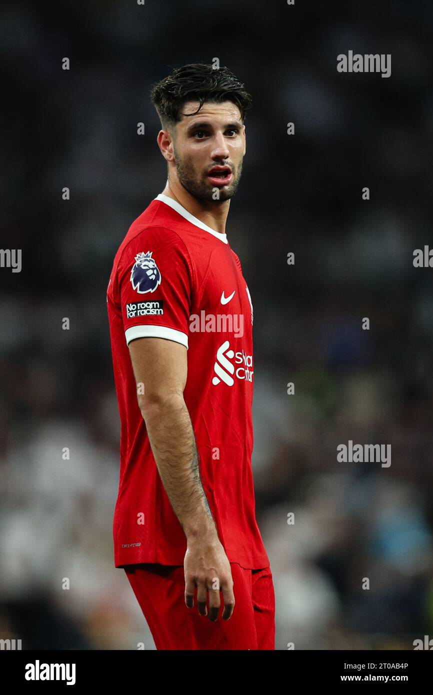 LONDON, UK - 30th Sep 2023: Dominik Szoboszlai of Liverpool looks on ...