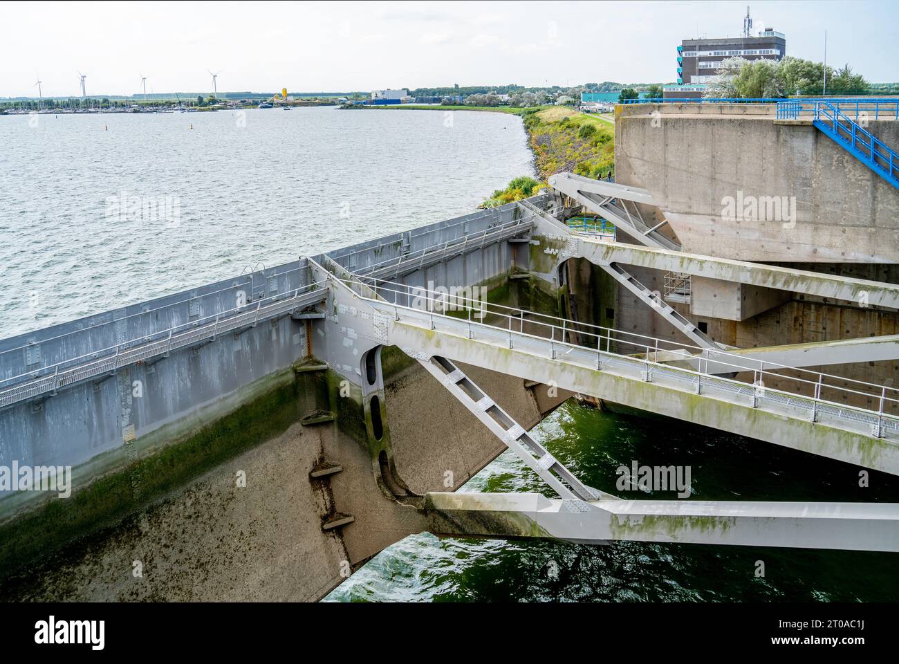 Detail of flooding protection 'Haringvlietdam' in the Netherlands Stock ...