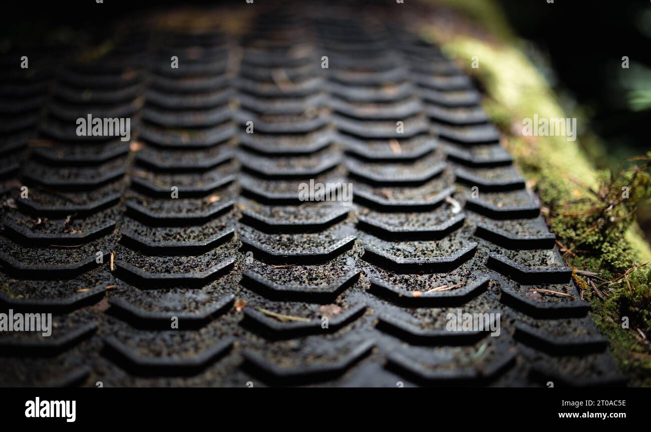 Black rubber mat texture, close up. Abstract background texture. Long ...