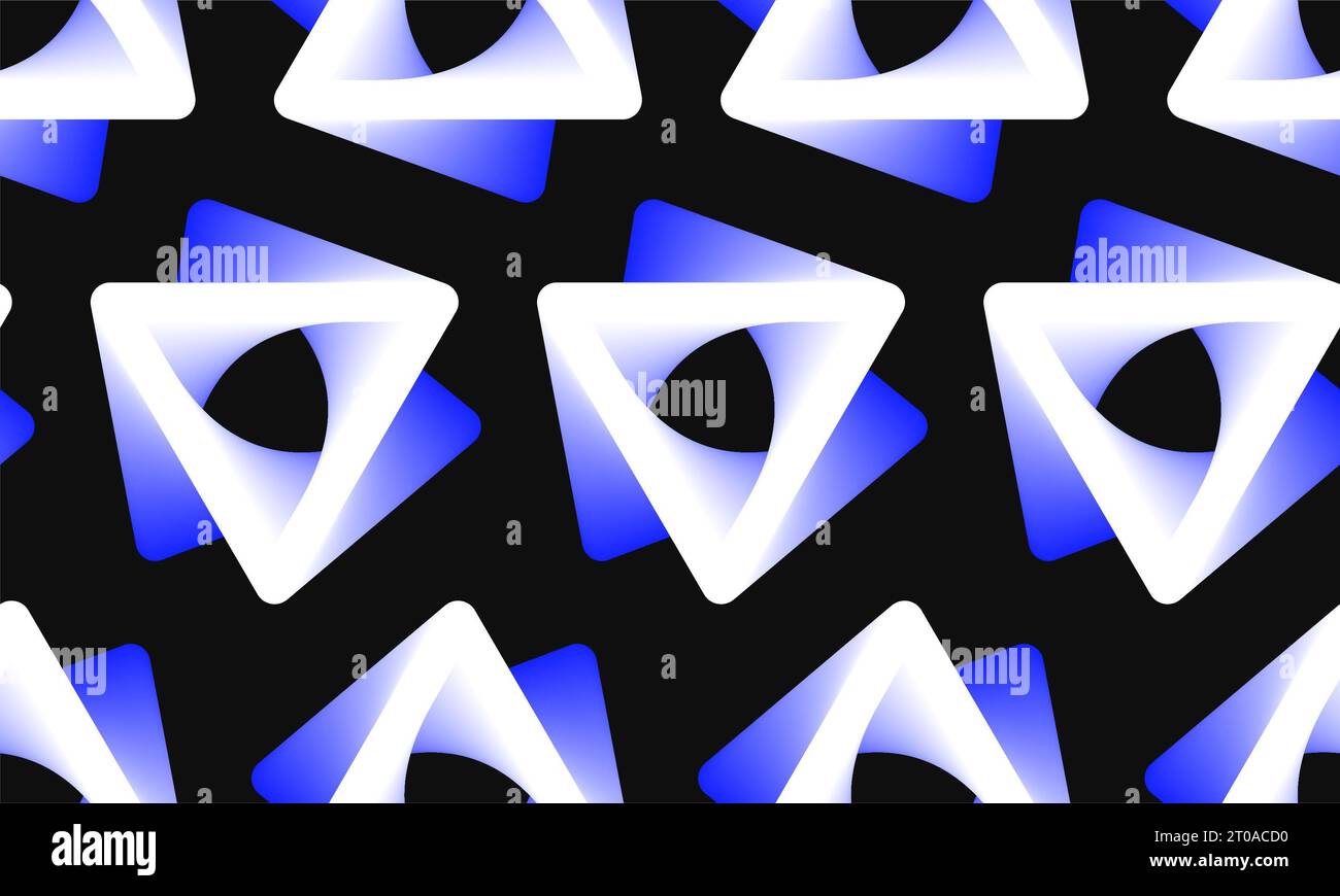 Geometric pattern of triangles with blue, white, and black gradient ...