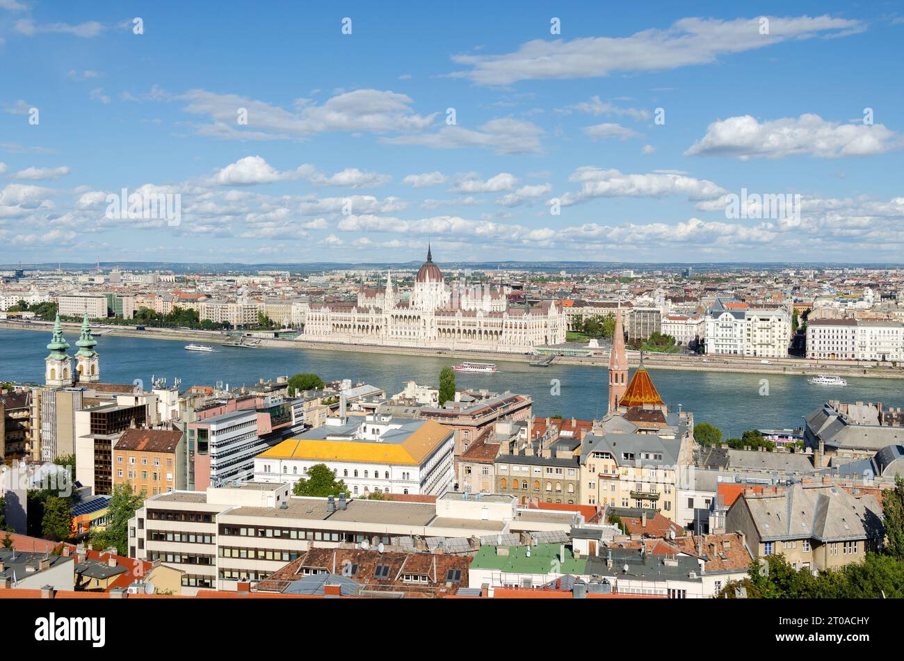 excellent view of budapest from the castle Stock Photo - Alamy