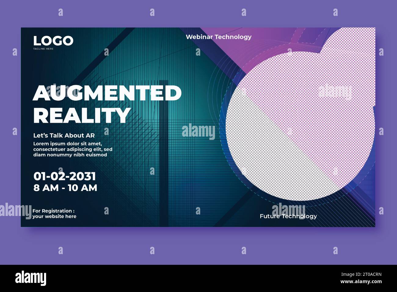 innovative futuristic technology augmented reality banner design ...