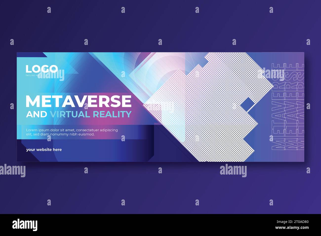 futuristic technology augmented reality banner design template for ...