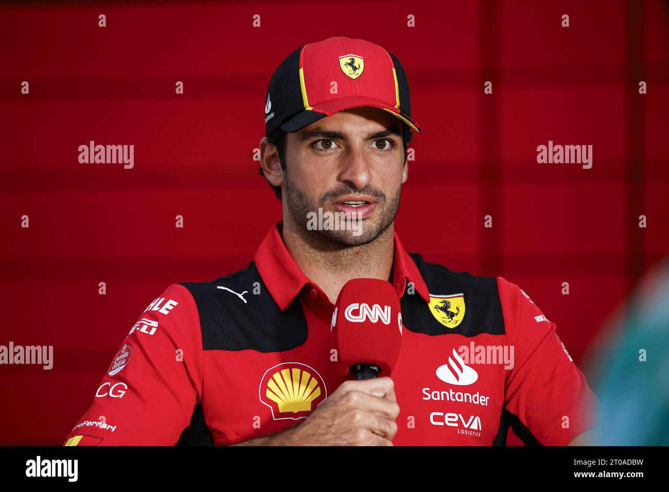 SAINZ Carlos (spa), Scuderia Ferrari SF-23, portrait during the 2023 Formula 1 Qatar Grand Prix ...