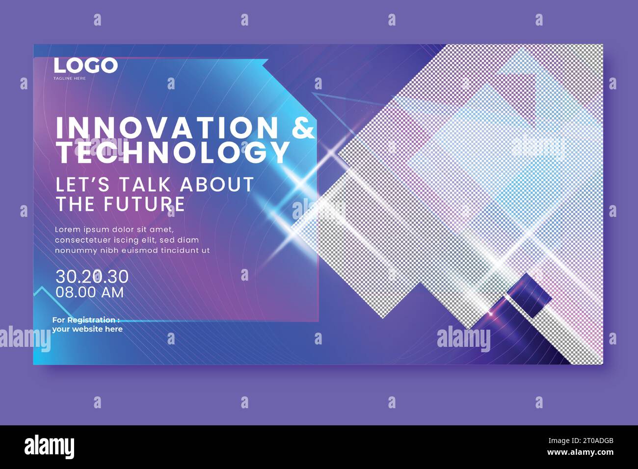 facebook cover metaverse for webinar conference realistic neon ...