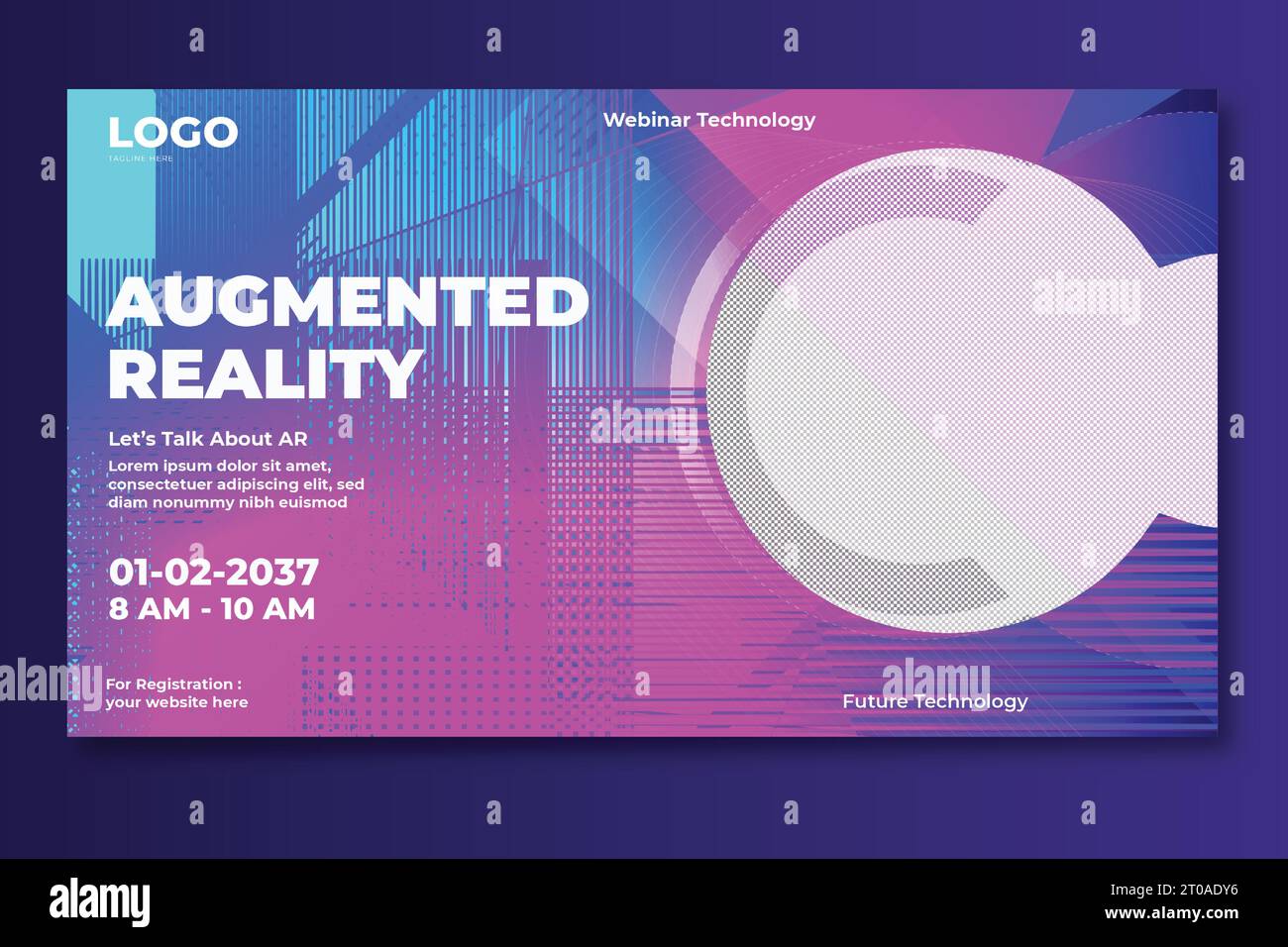 creative modern facebook cover for webinar conference augmented reality ...