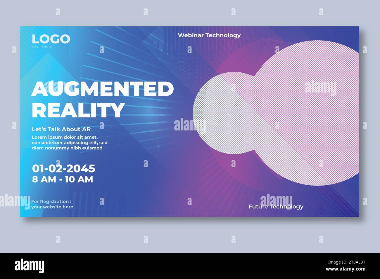 creative modern facebook cover for company webinar conference augmented ...