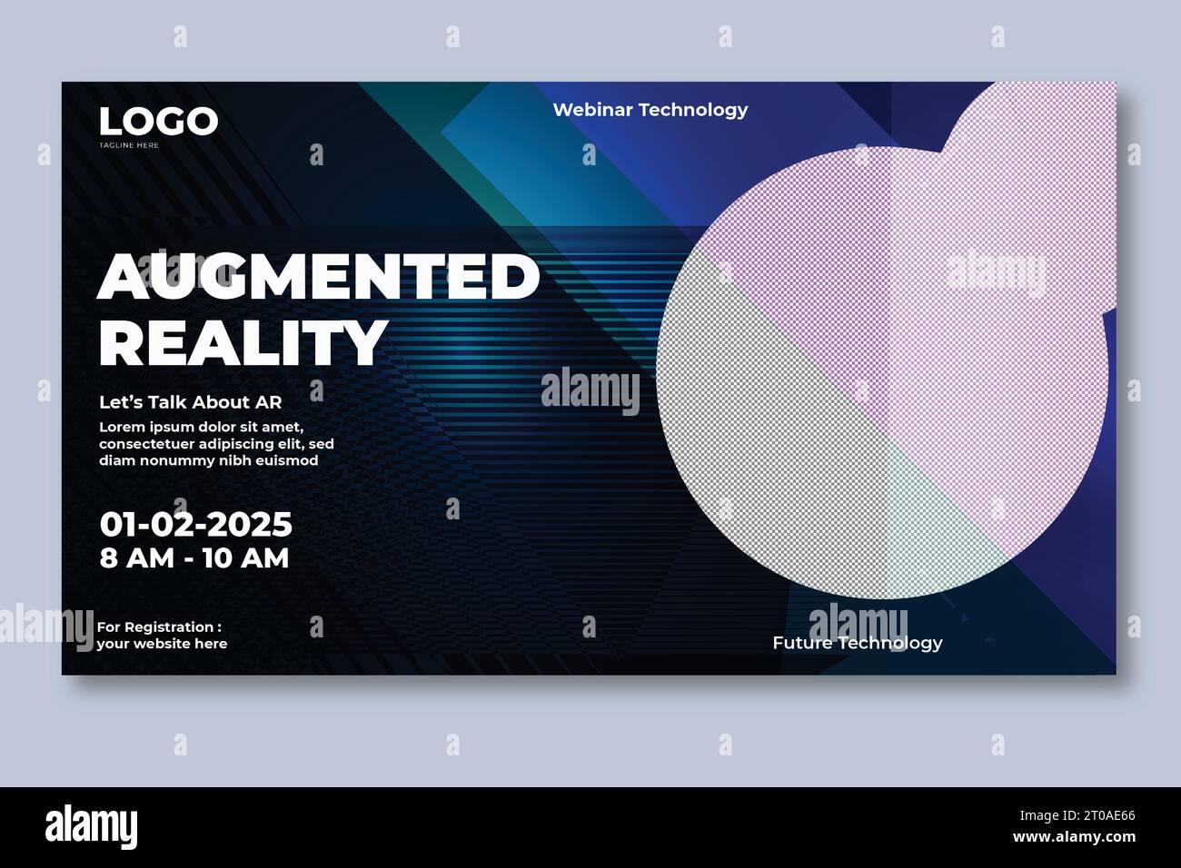 augmented reality modern banner design template Stock Vector Image ...