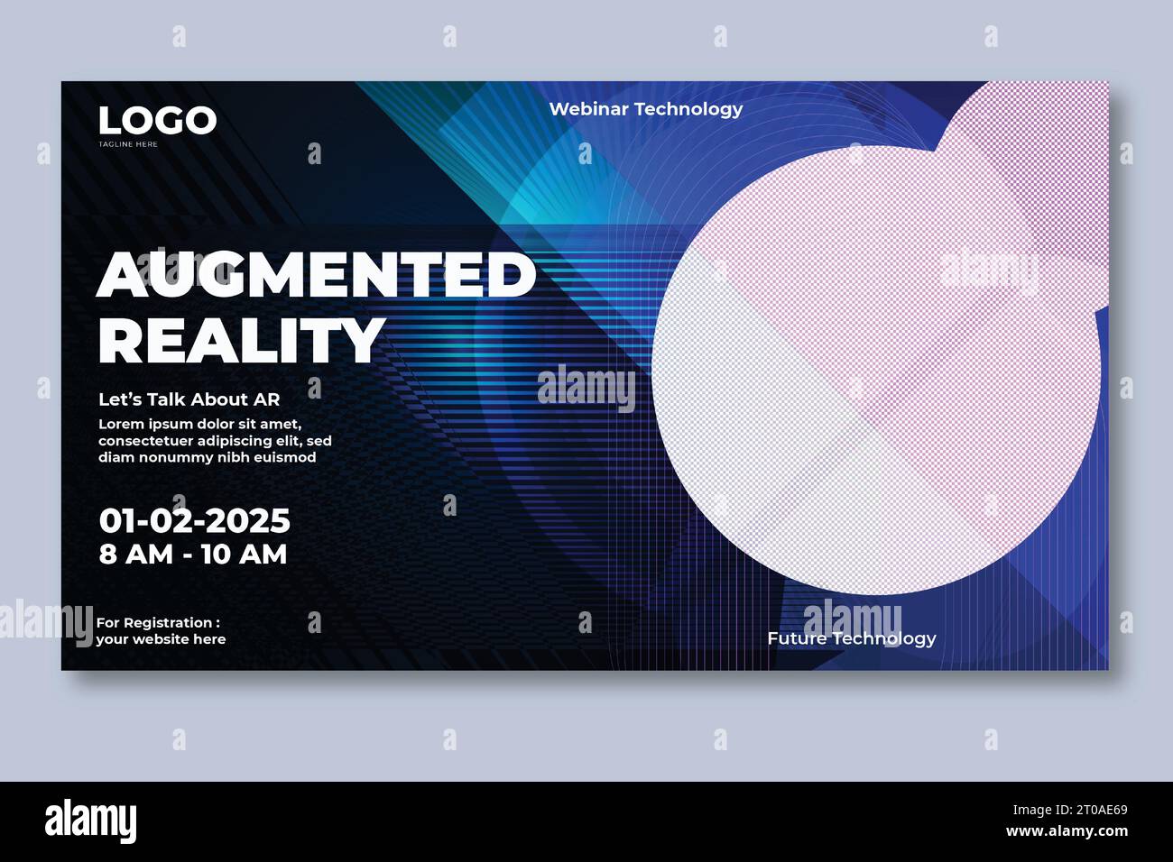 augmented reality modern banner design template for facebook cover ...