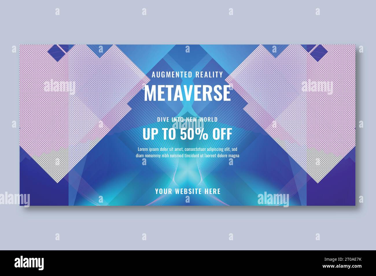 augmented reality banner design template Stock Vector Image & Art - Alamy