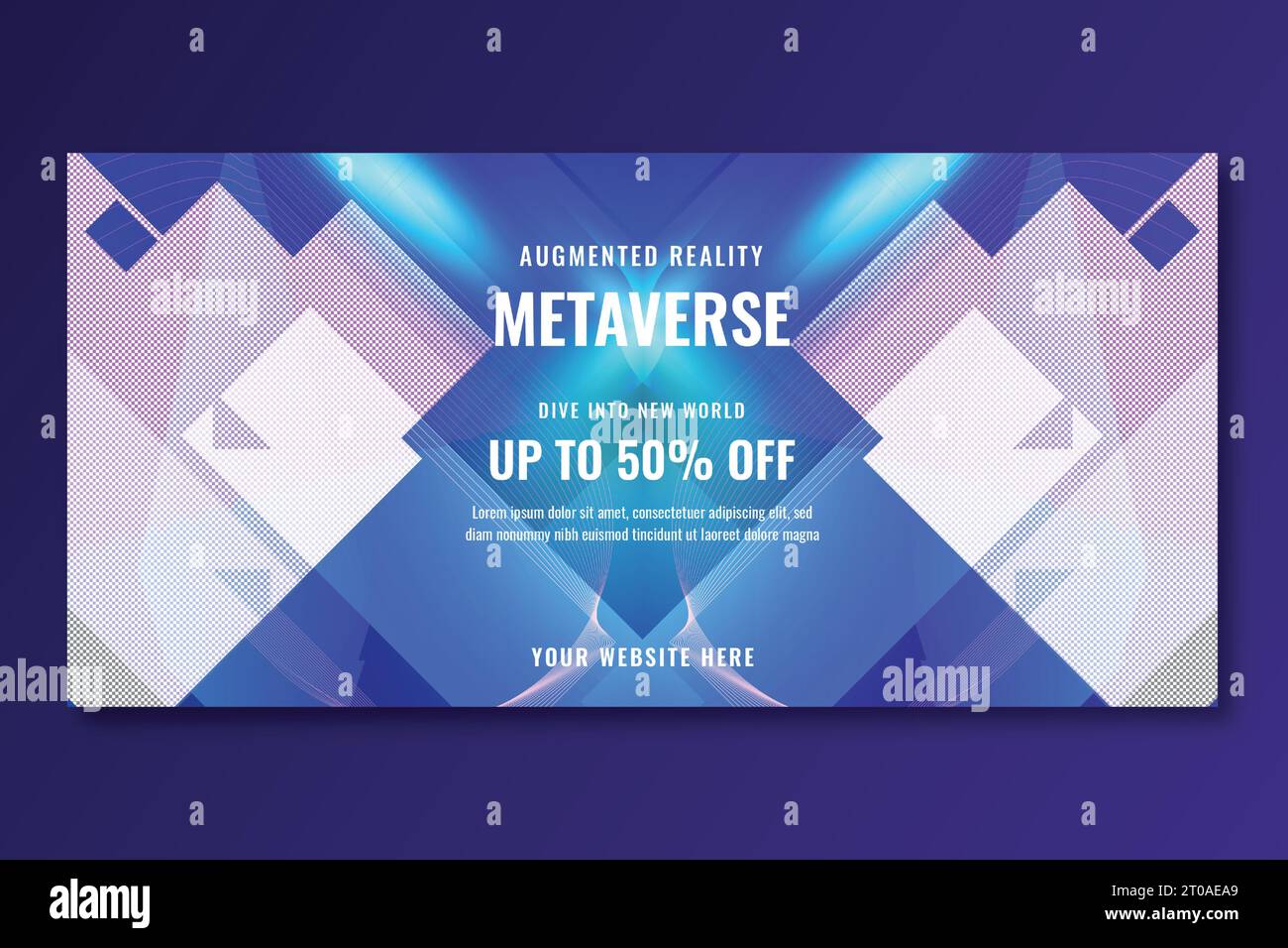 augmented reality banner design template for facebook cover design ...