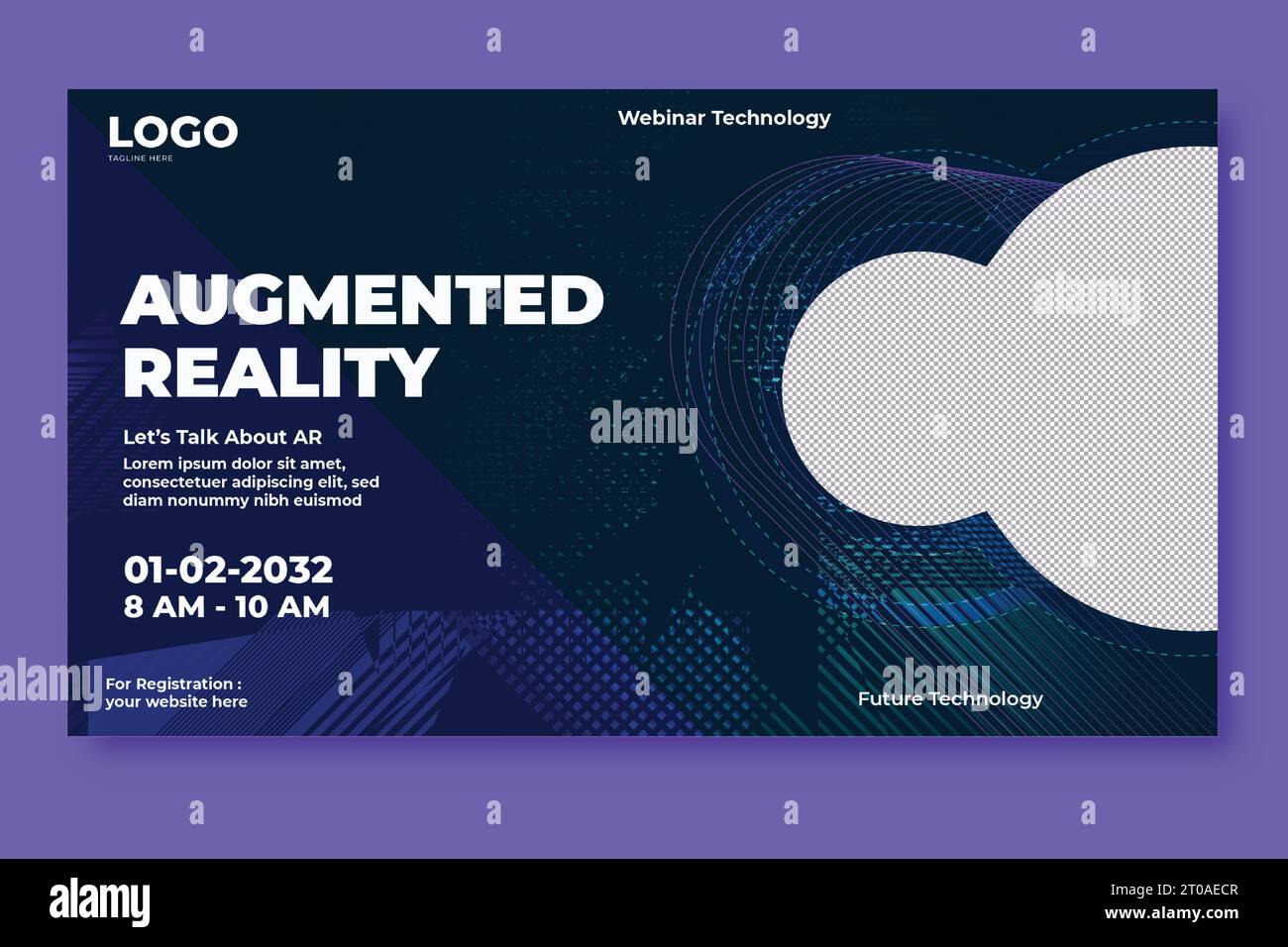 abstract horizontal vertical creative modern neon augmented reality ...