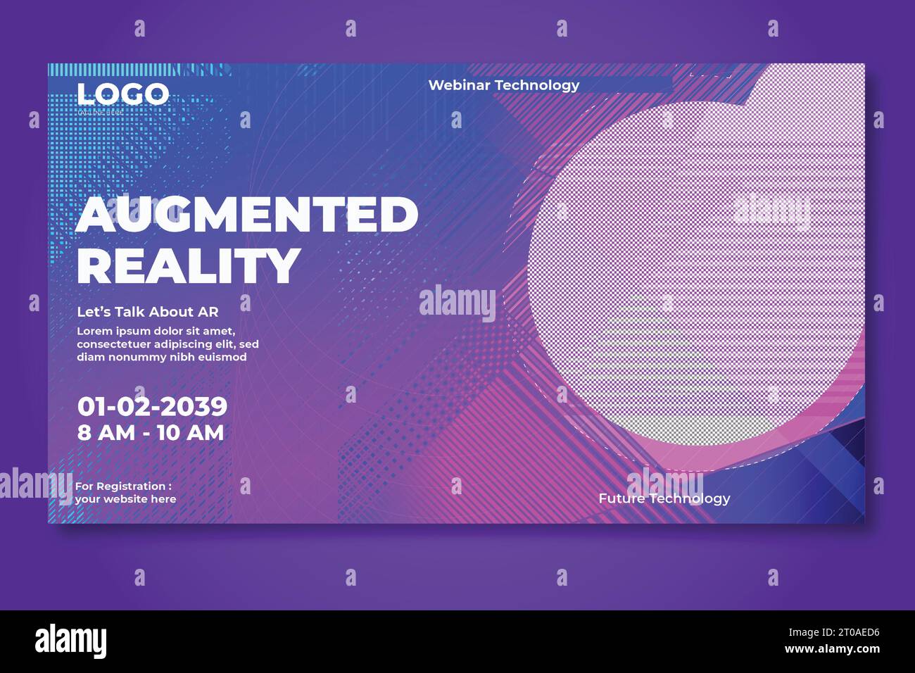 abstract horizontal vertical creative modern neon augmented reality ...