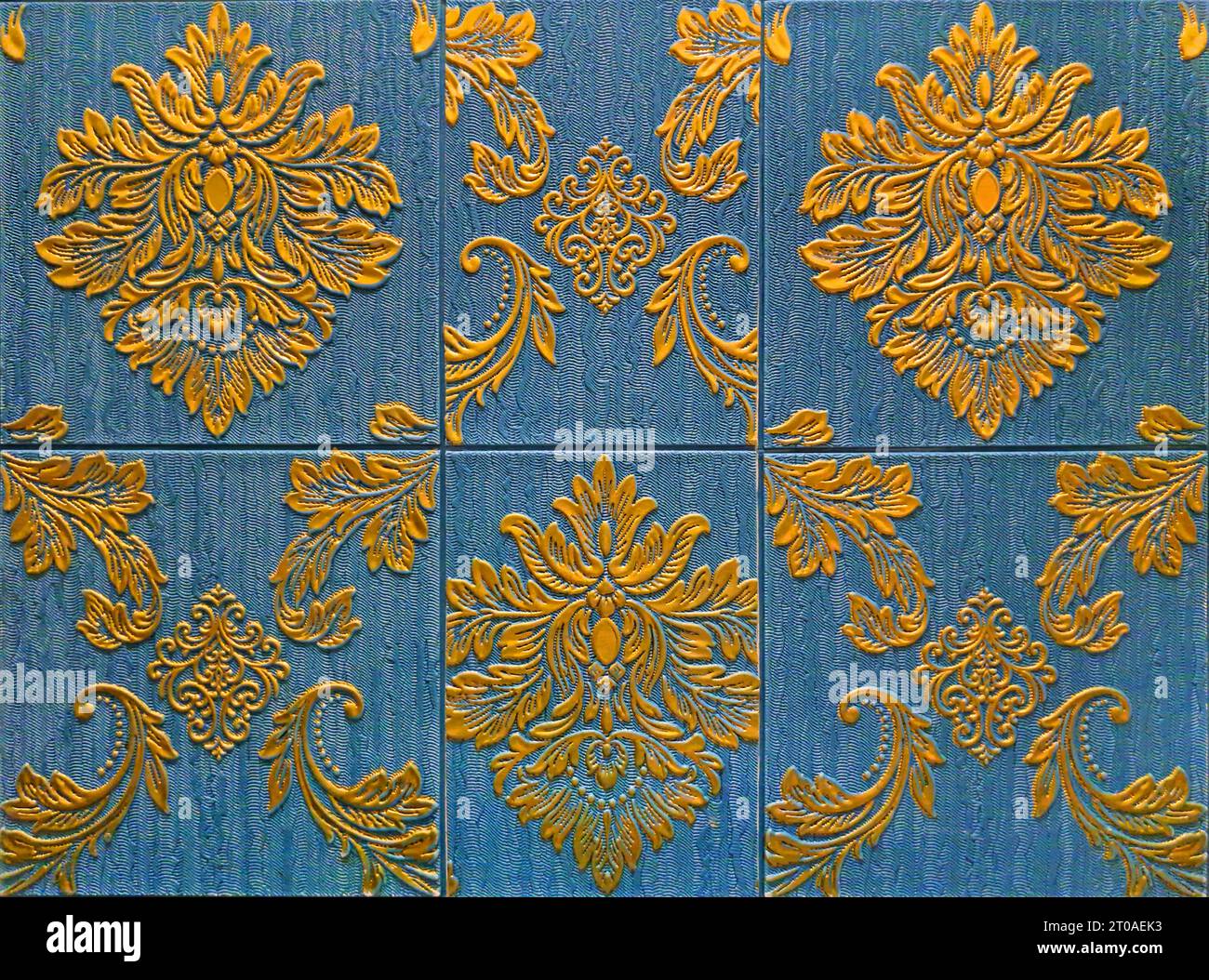 Close up of the 3D Vinyl Tiles, crafted in classical Baroque European ...