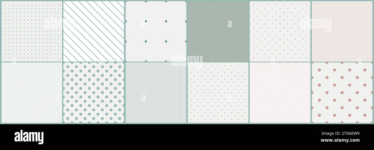Collection of vector geometric seamless minimalistic patterns. Simple ...