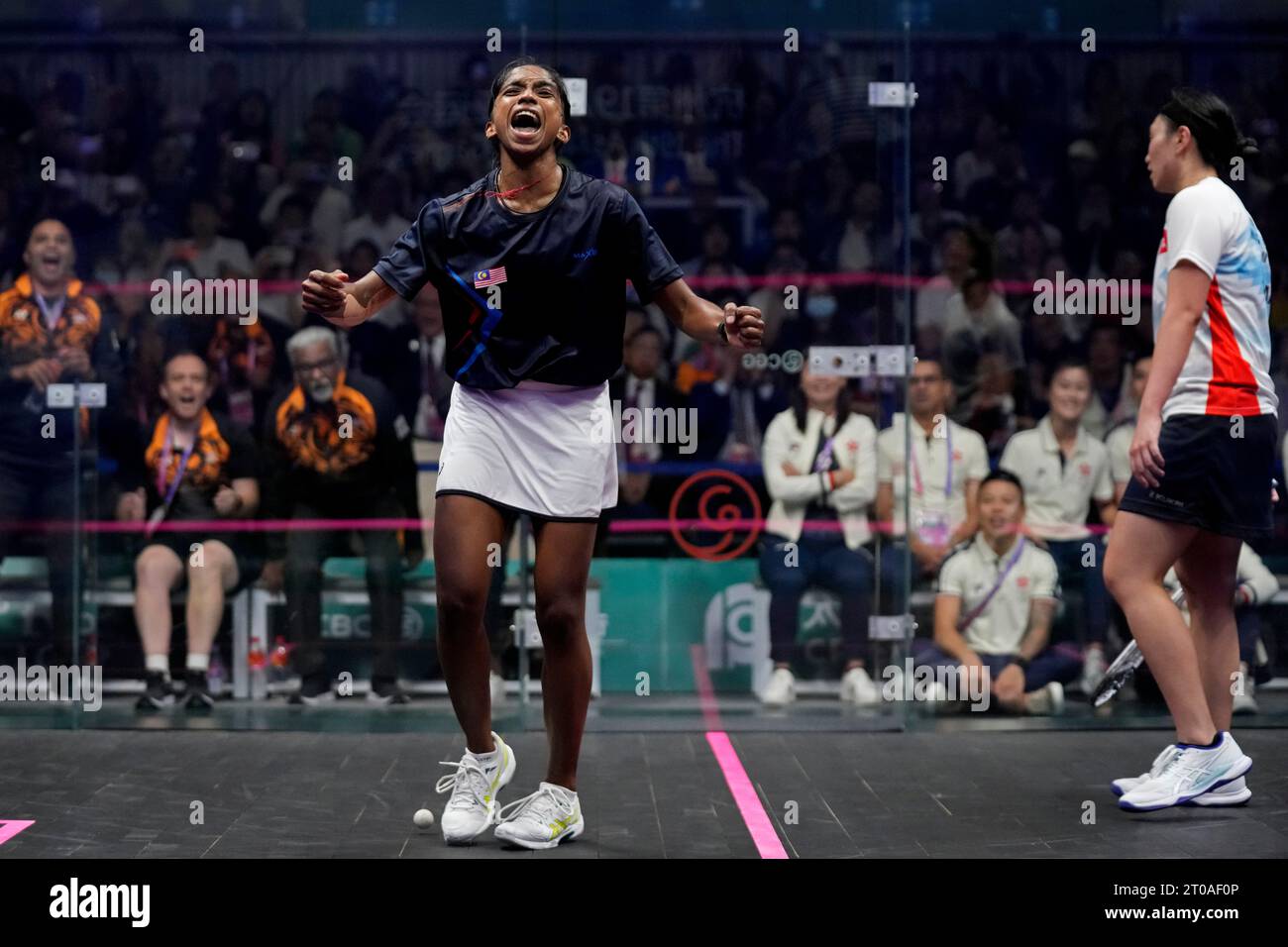 Malaysia's Subramaniam Sivangasari, left, celebrates after defeating ...