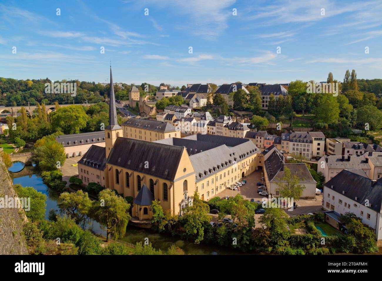 Panoramic view of Luxembourg City, Capital of Luxembourg Stock Photo ...