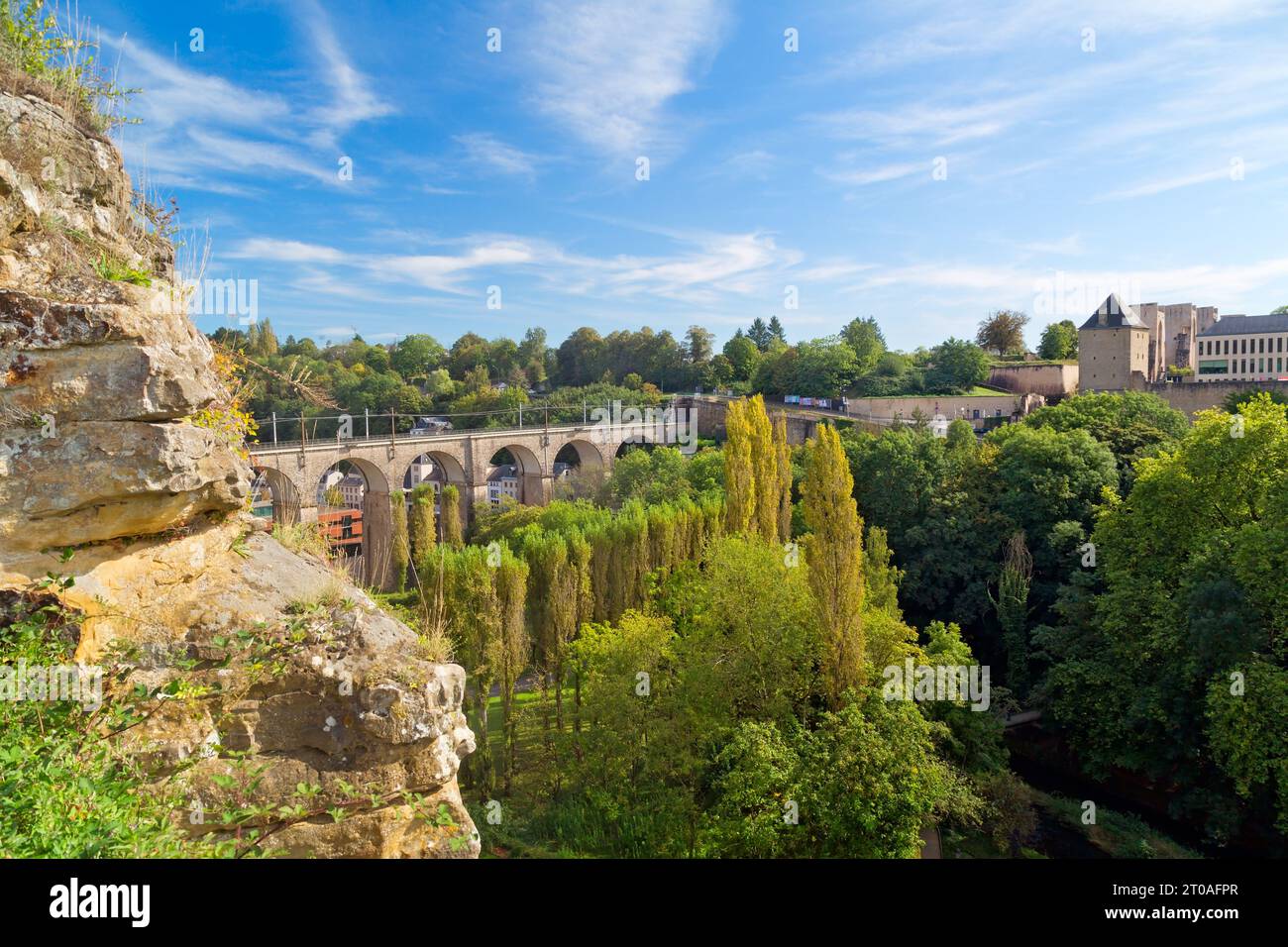 Panoramic view of Luxembourg City, Capital of Luxembourg Stock Photo ...