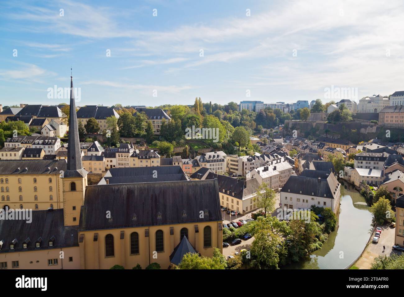 Panoramic view of Luxembourg City, Capital of Luxembourg Stock Photo ...