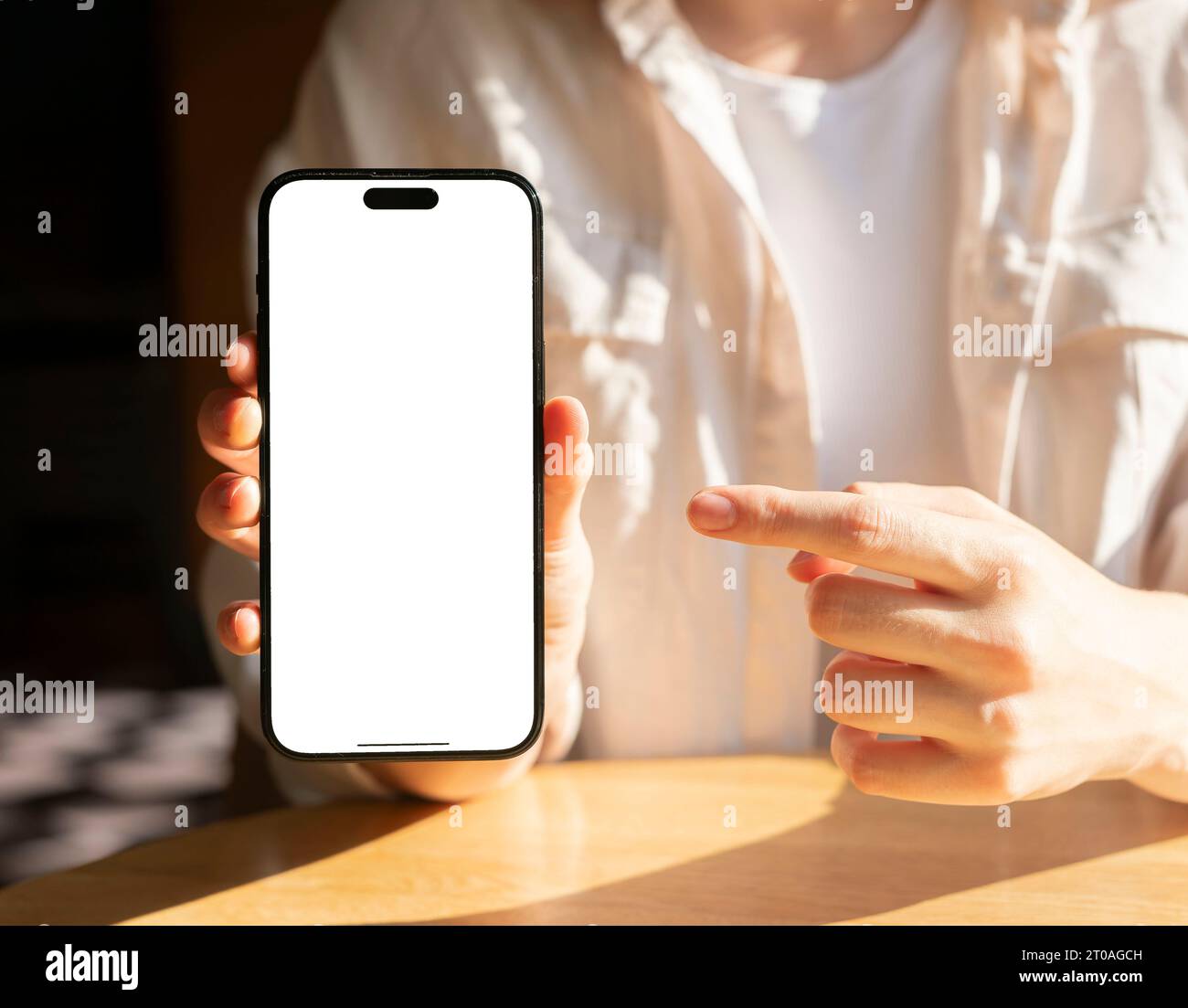 Berlin, Germany October 03 2023 Hand holding phone mockup, mobile ...