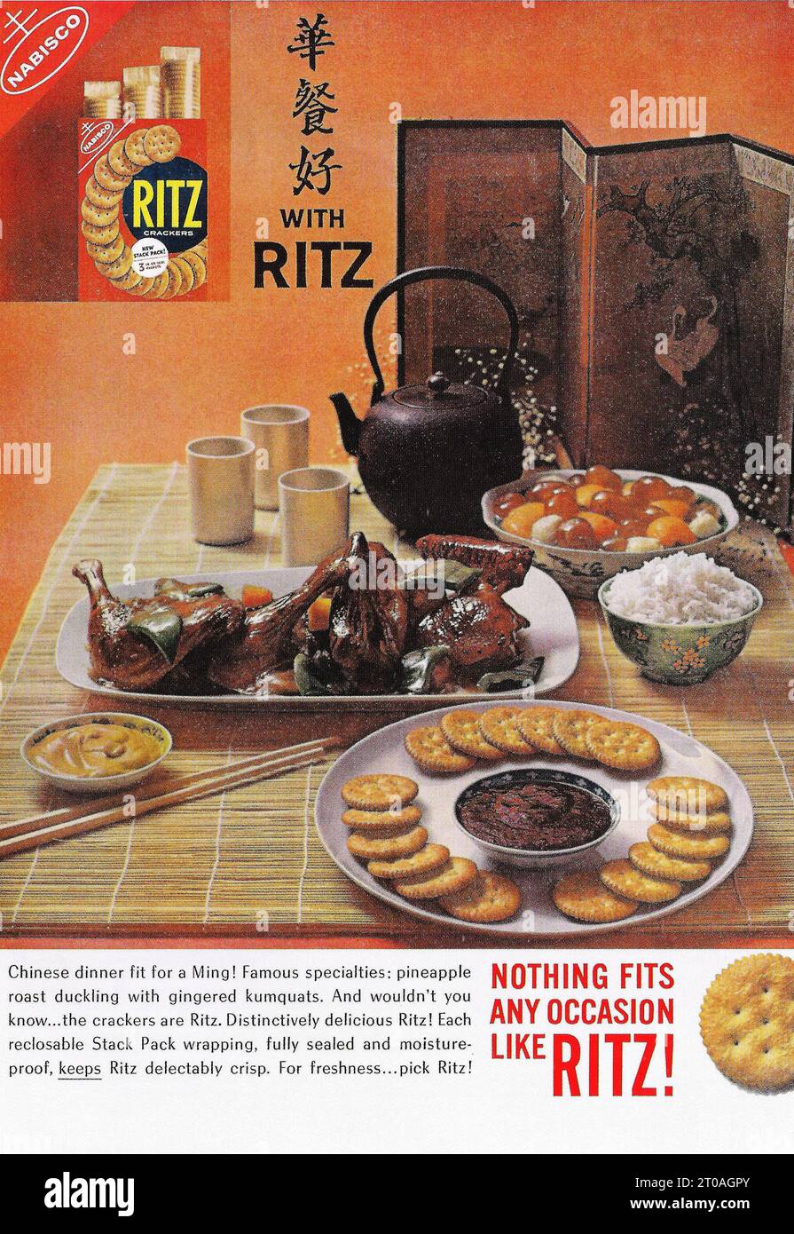 1962 Ritz crackers ad Stock Photo - Alamy