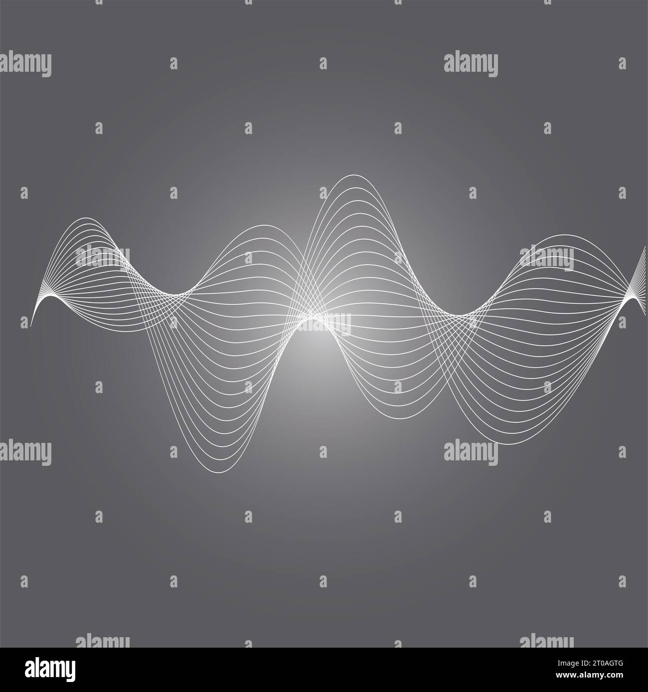 Sound waves line vector illustration design template Stock Photo - Alamy