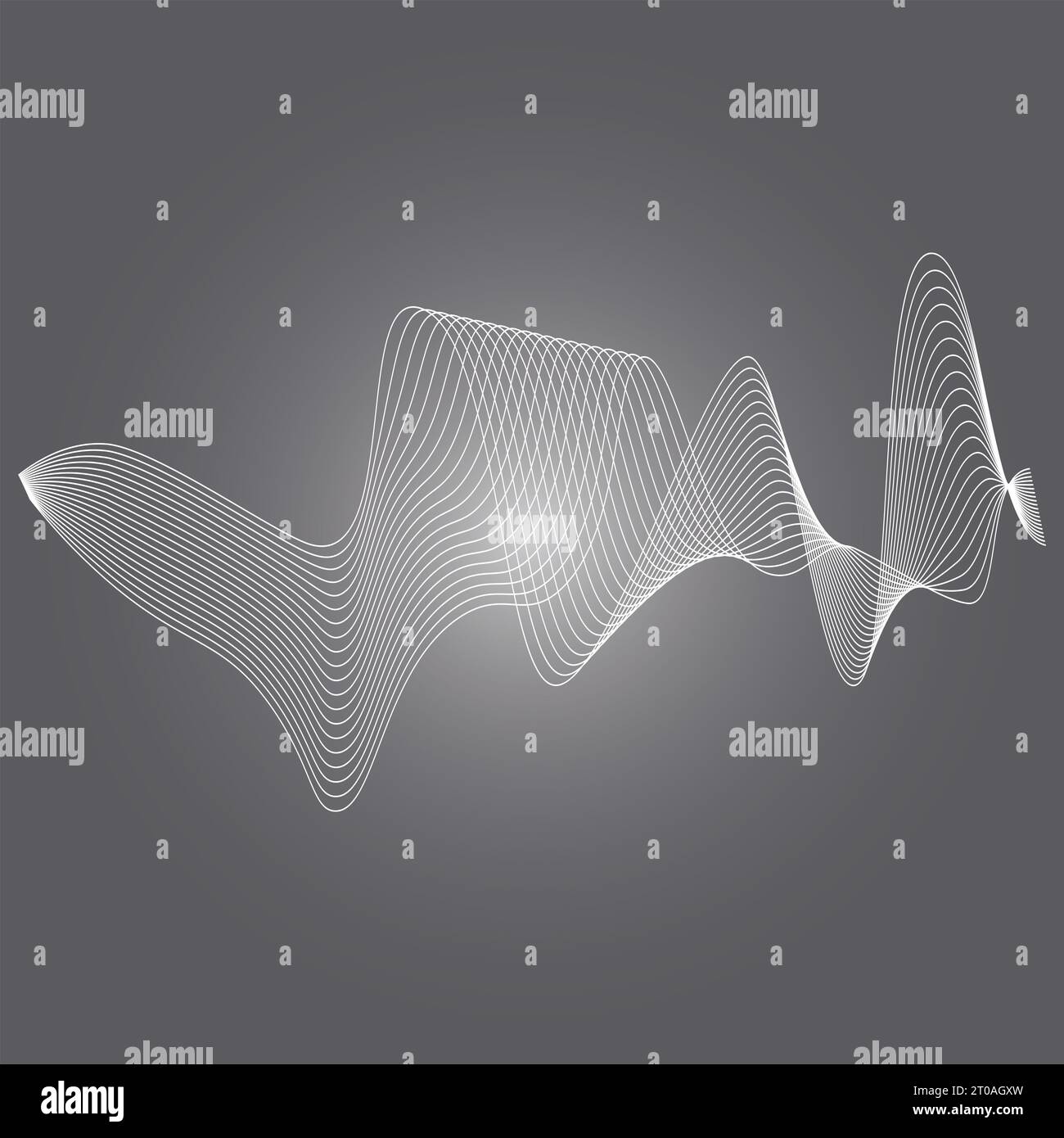 Sound waves line vector illustration design template Stock Photo - Alamy
