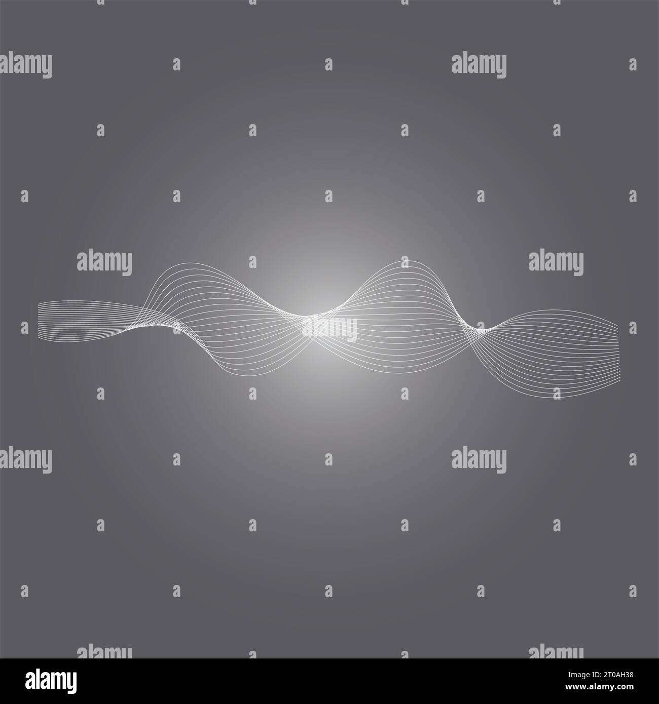 Sound waves line vector illustration design template Stock Photo - Alamy