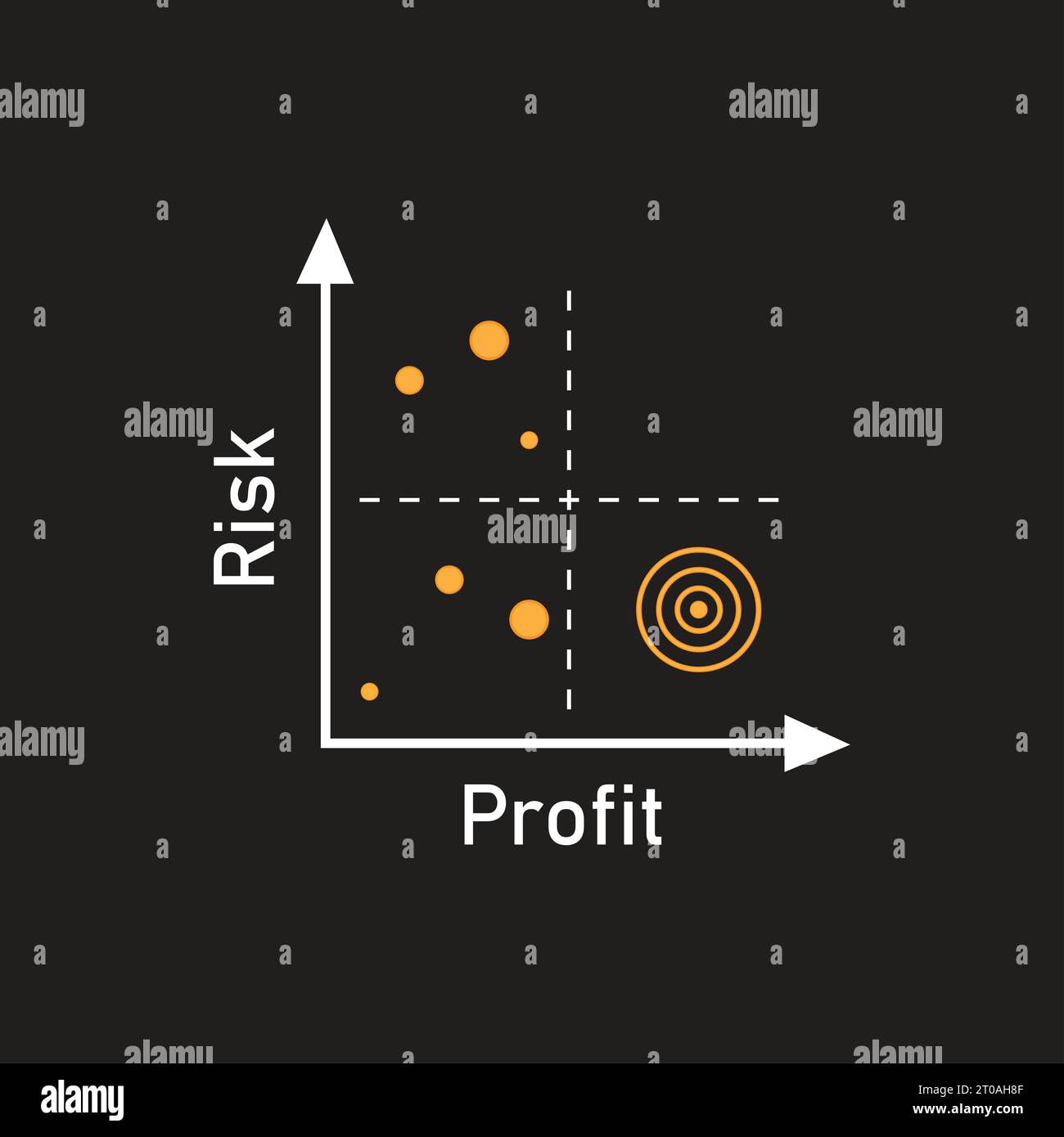 quadrant concept diagram logo illustration template Stock Photo - Alamy