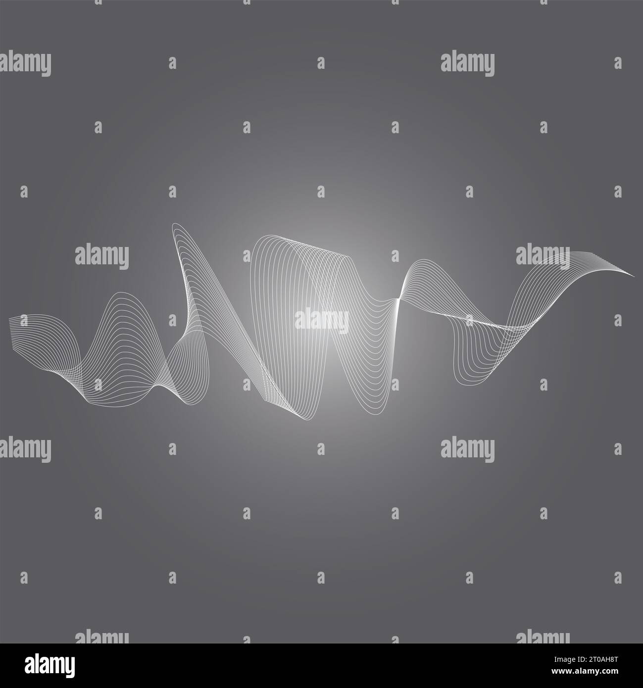 Sound waves line vector illustration design template Stock Photo - Alamy