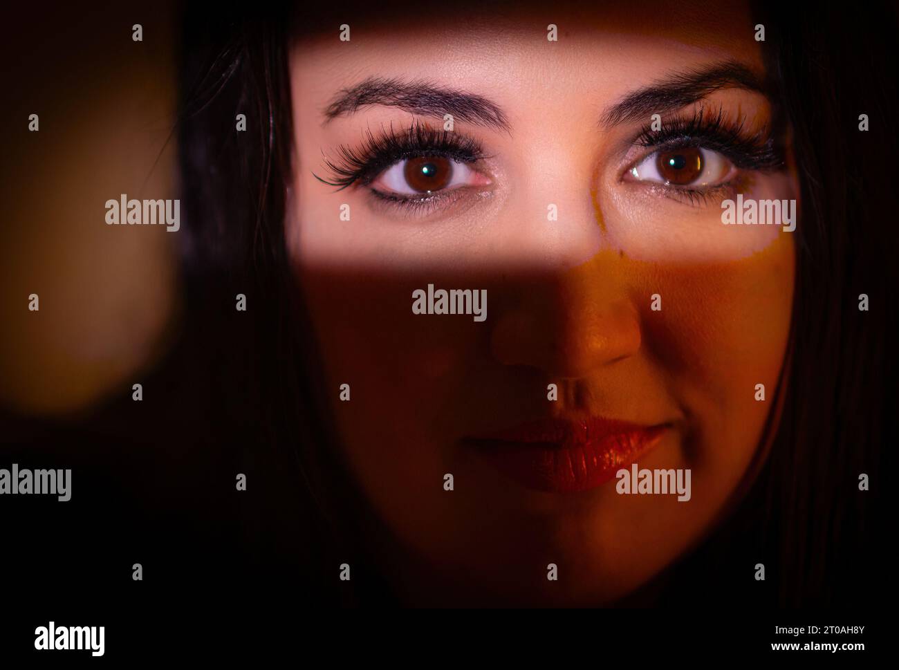 The beautiful face of a Turkish woman in close up Stock Photo - Alamy