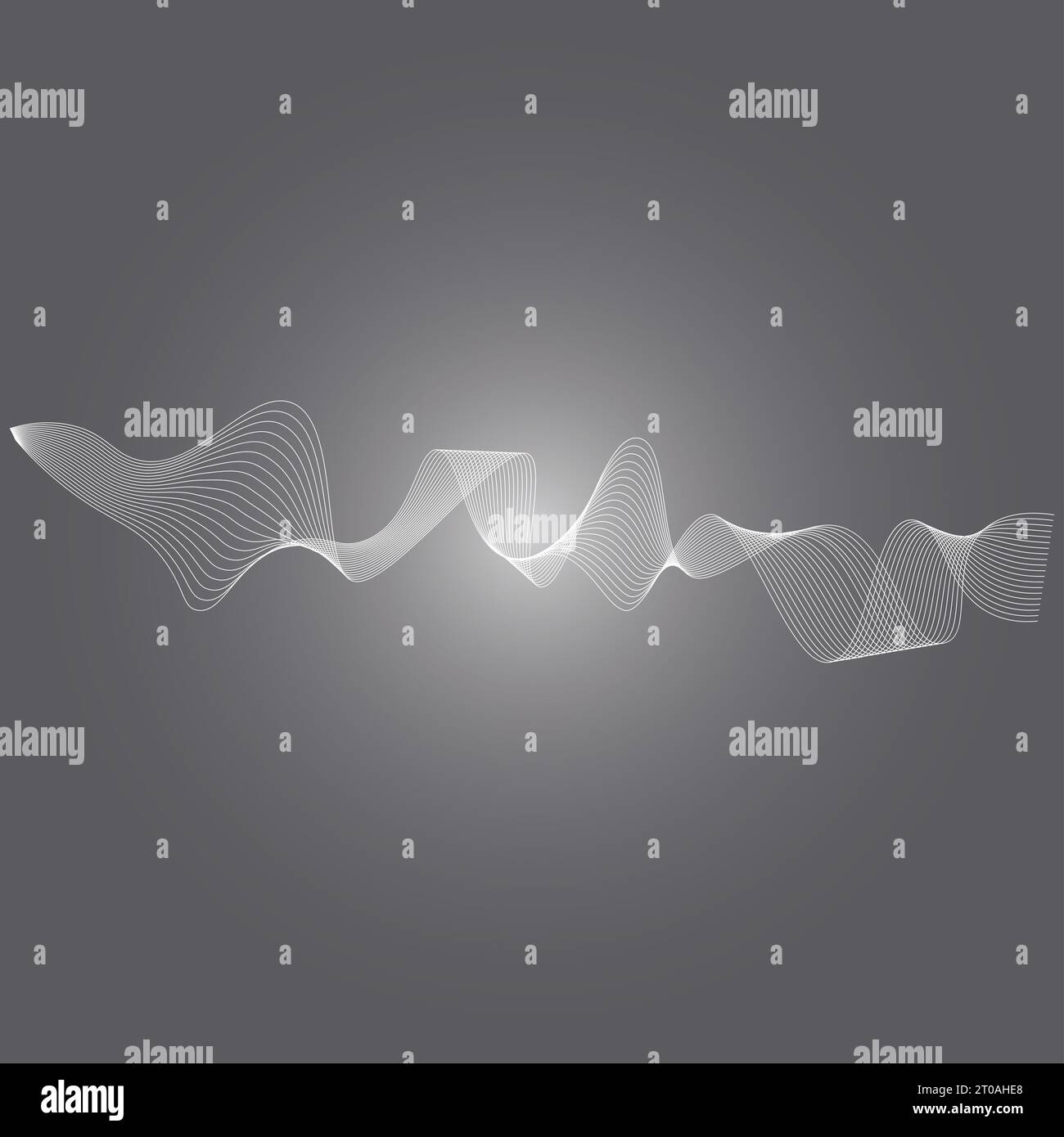 Sound waves line vector illustration design template Stock Photo - Alamy