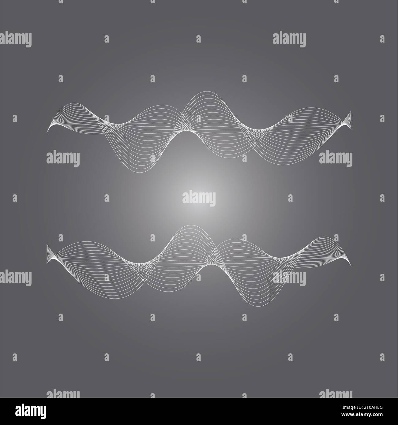 Sound waves line vector illustration design template Stock Photo - Alamy