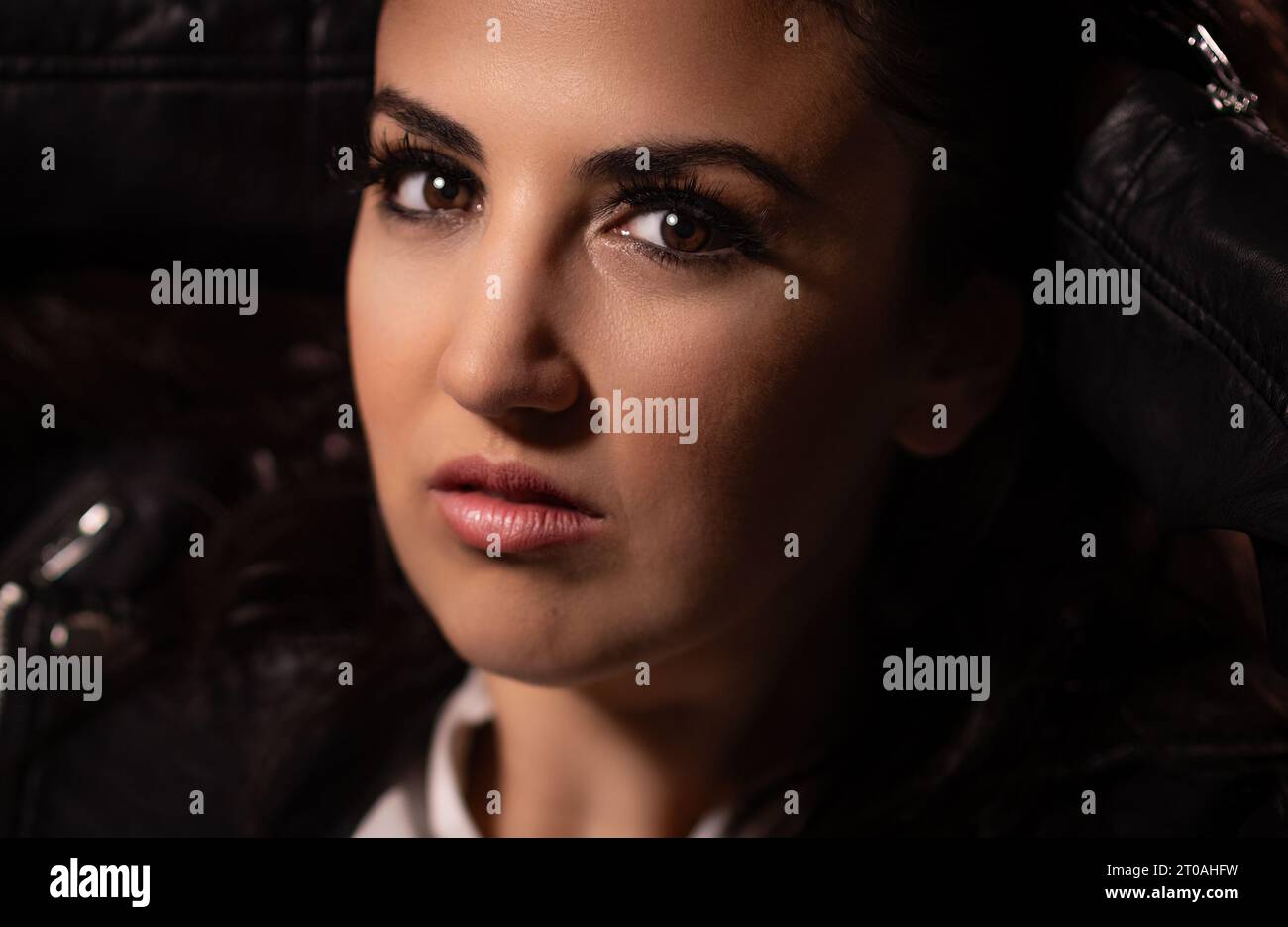 Beauty shot of a female Turkish model Stock Photo - Alamy