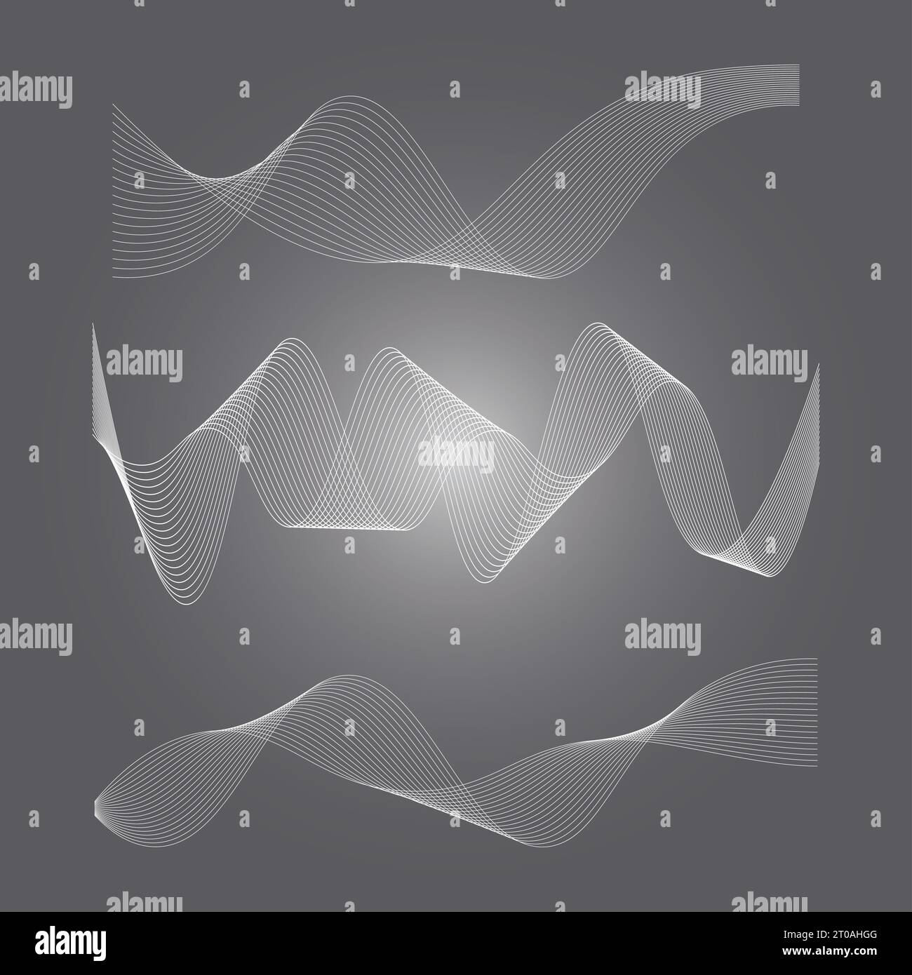 Sound waves line vector illustration design template Stock Photo - Alamy